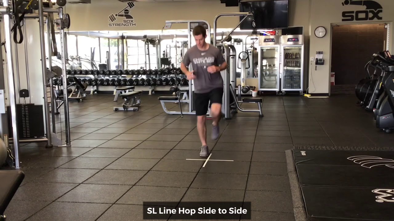 Single-Leg Line Hop Side to Side - YouTube