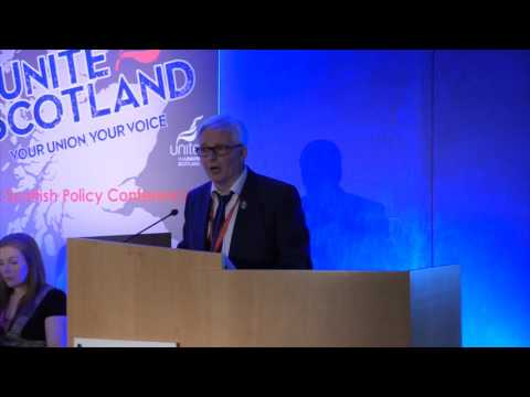 Pat Rafferty speech to Unite Scottish Policy Confrence - YouTube