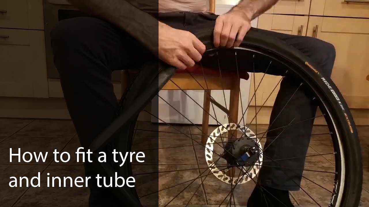BEST WAY TO INSTALL A BIKE TYRE & INNER TUBE. 1 tool needed for wire ...