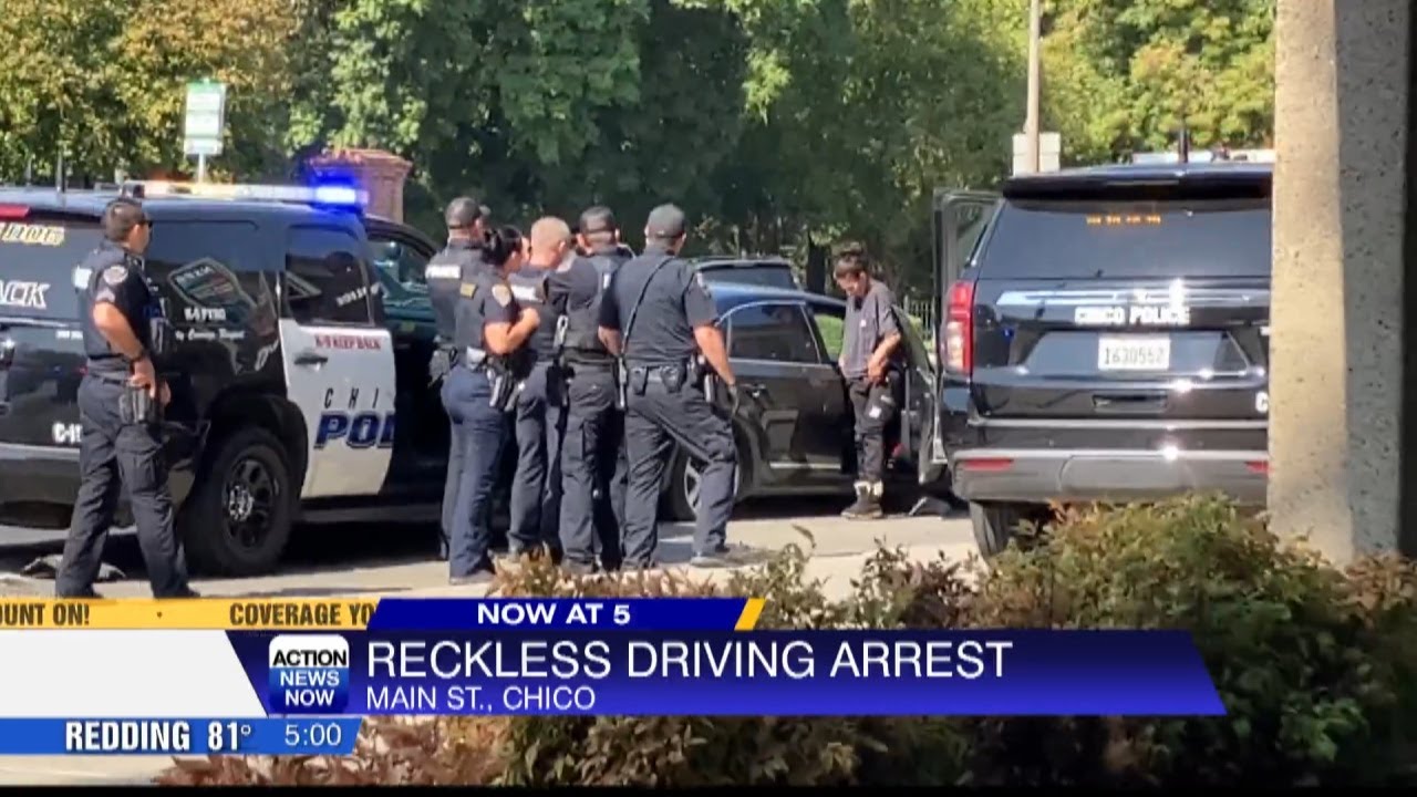 Downtown Chico reckless driving arrest - YouTube