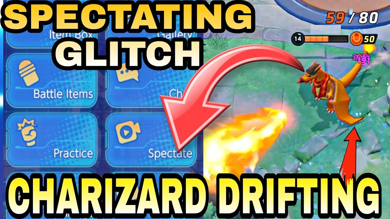 Charizard Drifting😂😂- Spectating Glitch In Pokemon Unite - YouTube