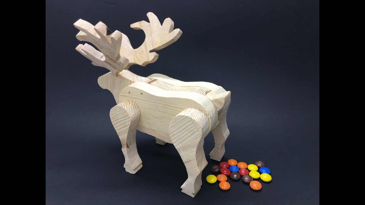 How to Make Reindeer that gives out Candy Dispenser - YouTube