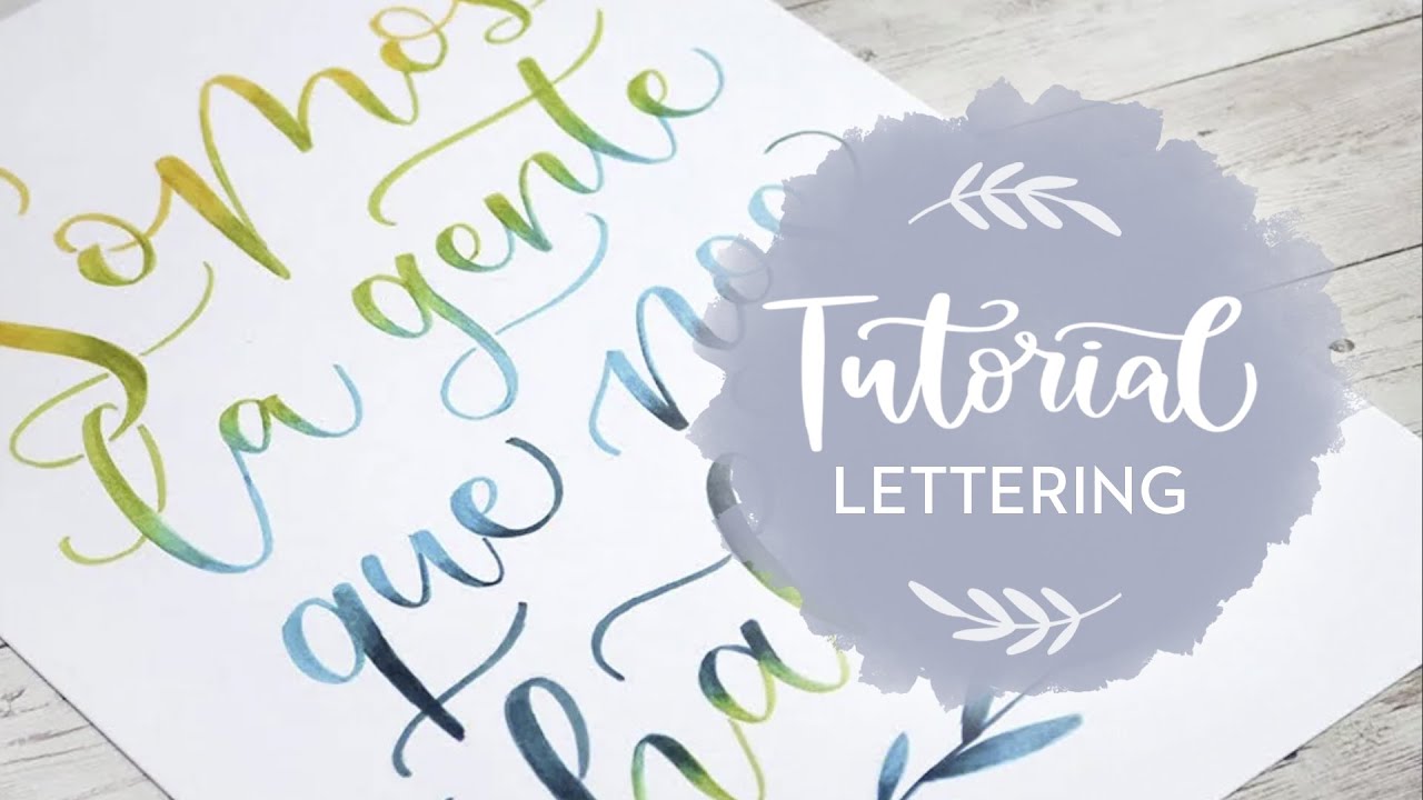 Tutorial Lettering | Lámina con degradado - YouTube