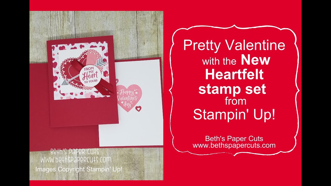 New Heartfelt Stamp set from Stampin' Up! ~ Beth's Paper Cuts - YouTube