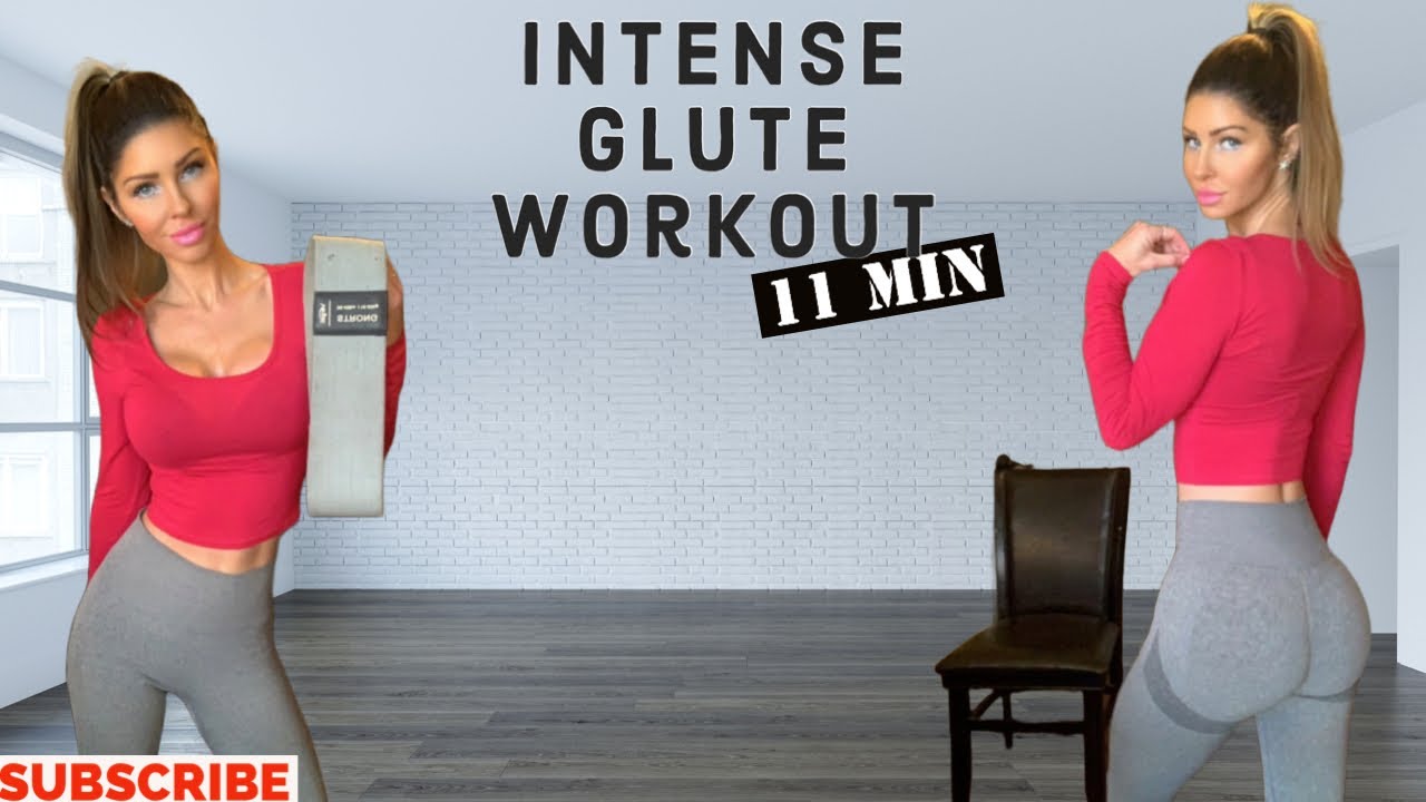 10 Min Resistance Band Booty At Home Workout Intense Youtube
