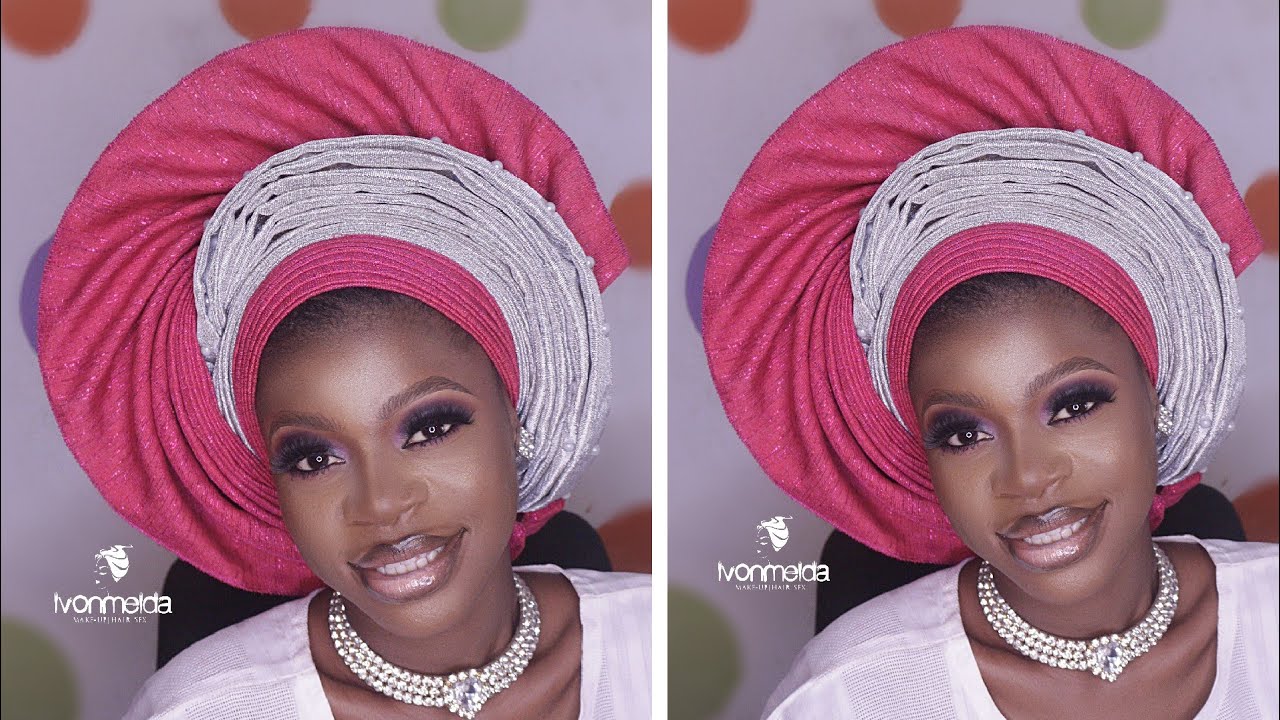 2020 Trending Gele Tutorial; How To Tie Double Gele - YouTube
