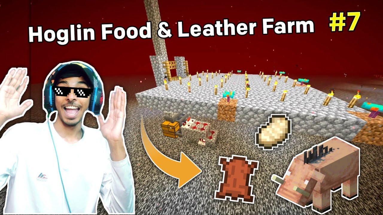 FINALLY WE BUILD THIS INSANE HOGLIN FOOD & LEATHER FARM IN MINECRAFT ...
