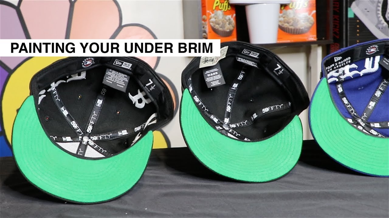 HOW TO PAINT YOUR HATS UNDER BRIM | TUTORIAL - YouTube