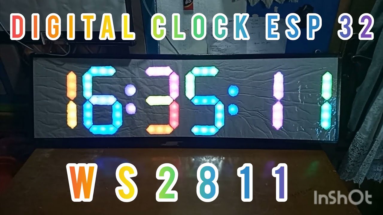 Digital Clock Esp32 Ws2811 Free Firmware Low Budget 😁 Youtube