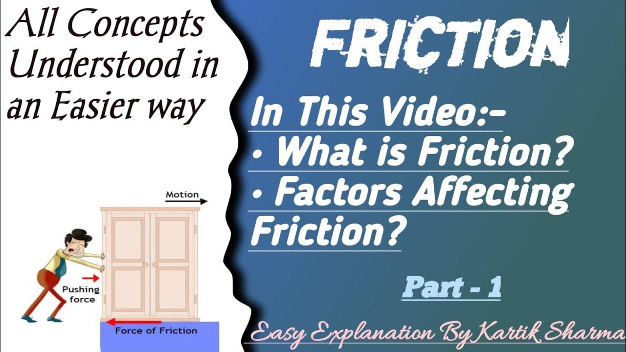 Friction | Class 8th | What is Friction? | Factors Affecting Friction | Easy Explanation | Part ...