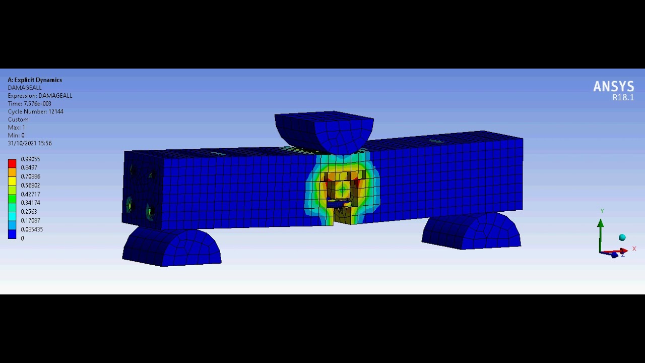 ANSYS - Concrete Beam Deformation - YouTube