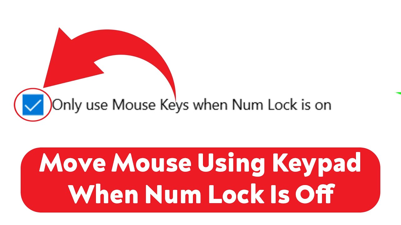 How to Move Mouse Using Keypad - Windows 10 - YouTube