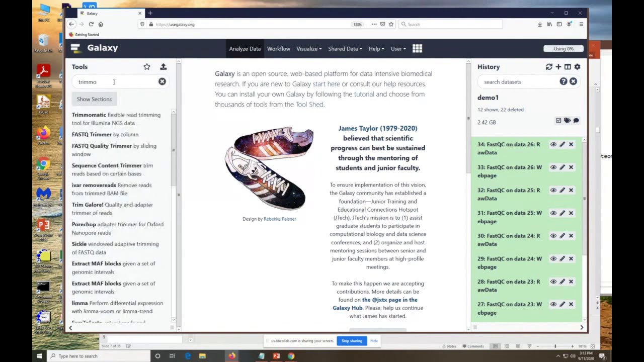 Demonstration of Galaxy for Analyzing RNQ Seq Data - YouTube