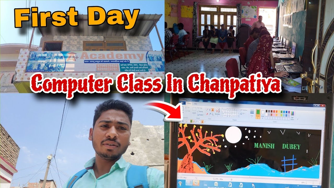 First Day Computer Class In Chanpatiya || A plus Academy Chanpatiya - YouTube