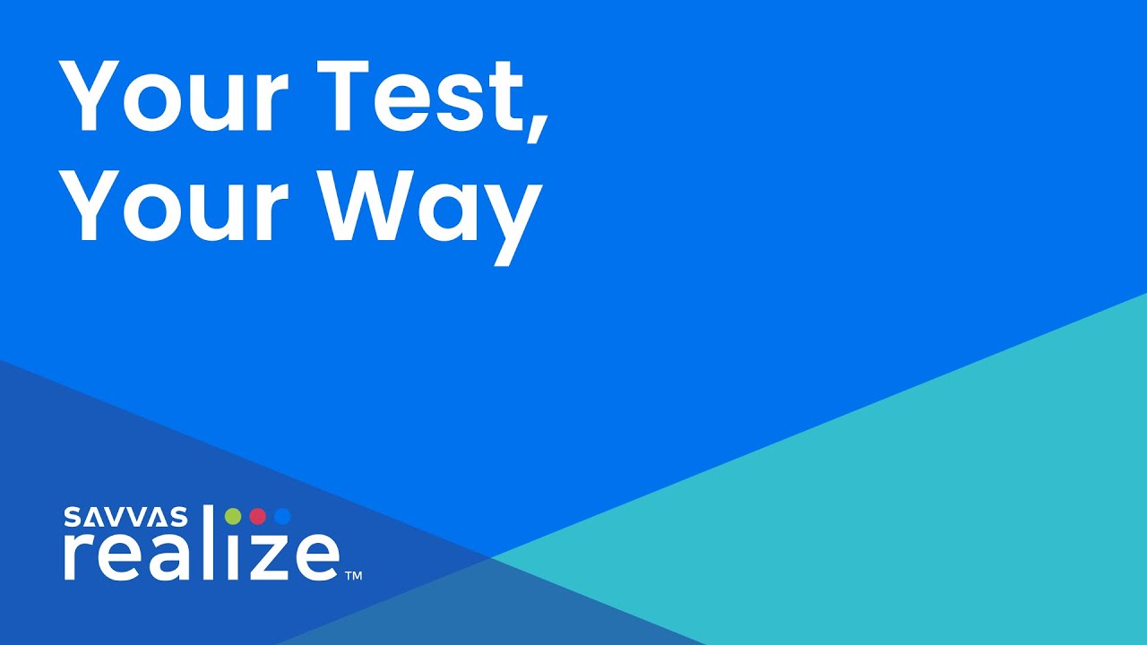 NEW! Savvas Realize: Enhanced Test Customization - YouTube