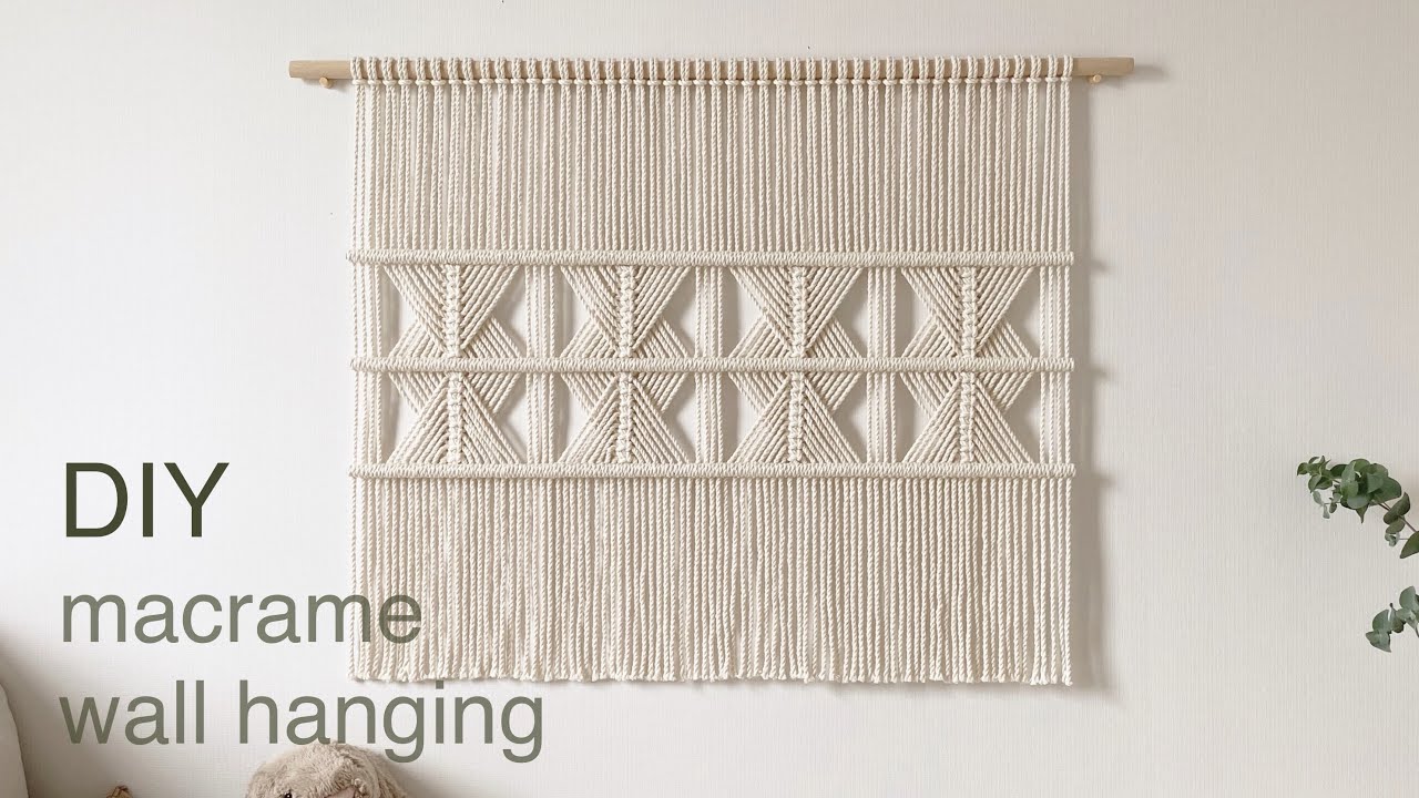 DIY | macrame wall hanging | 마크라메 월 행잉 - YouTube