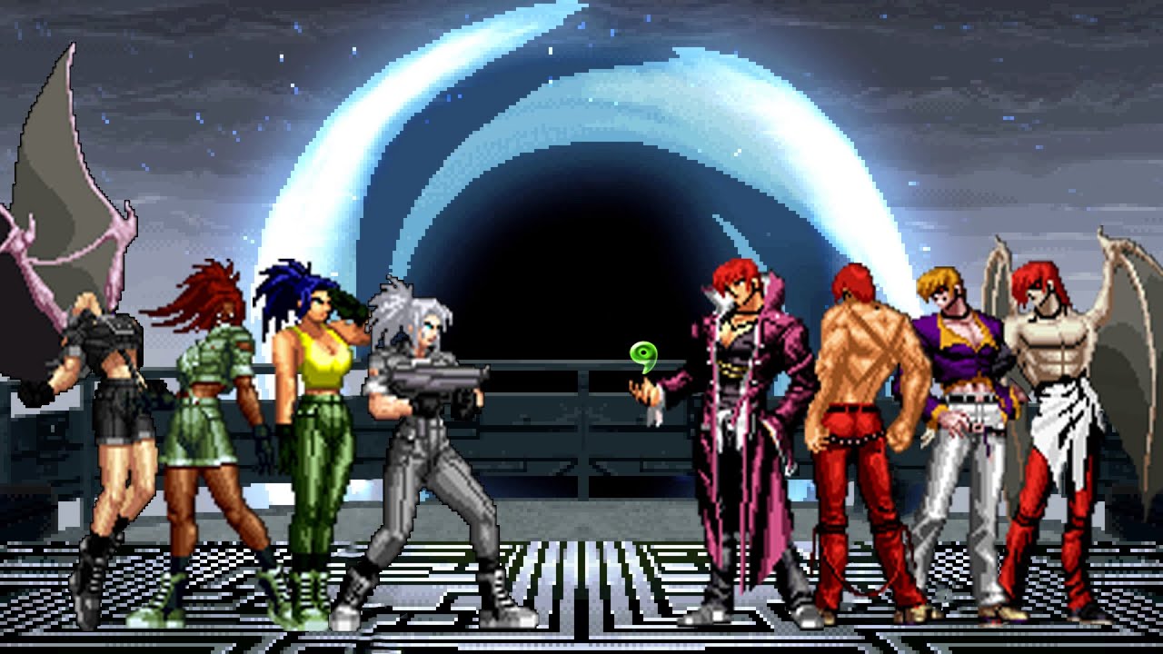 [KOF Mugen] Leona Team Vs Iori Team - YouTube