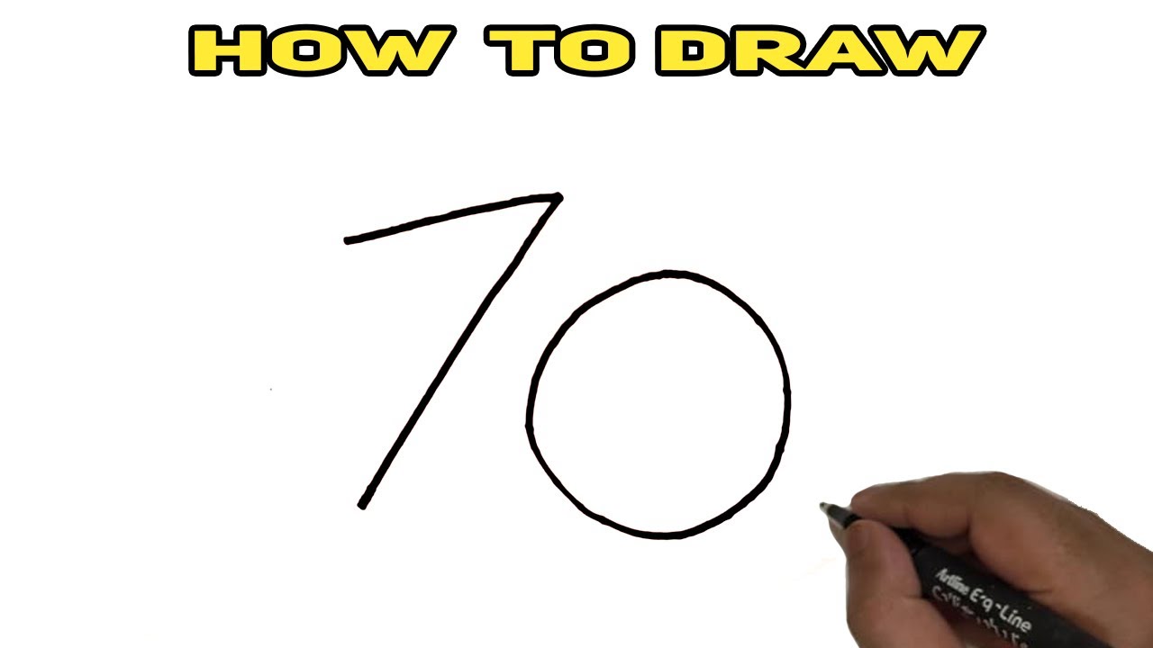 Cycle drawing with number 70. How to draw Cycle Easy. - YouTube