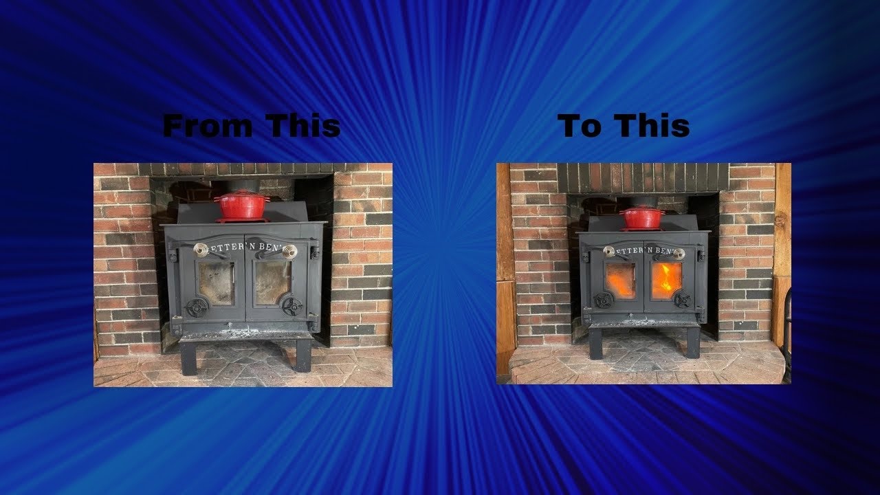 Cold Starting A Wood Stove - YouTube