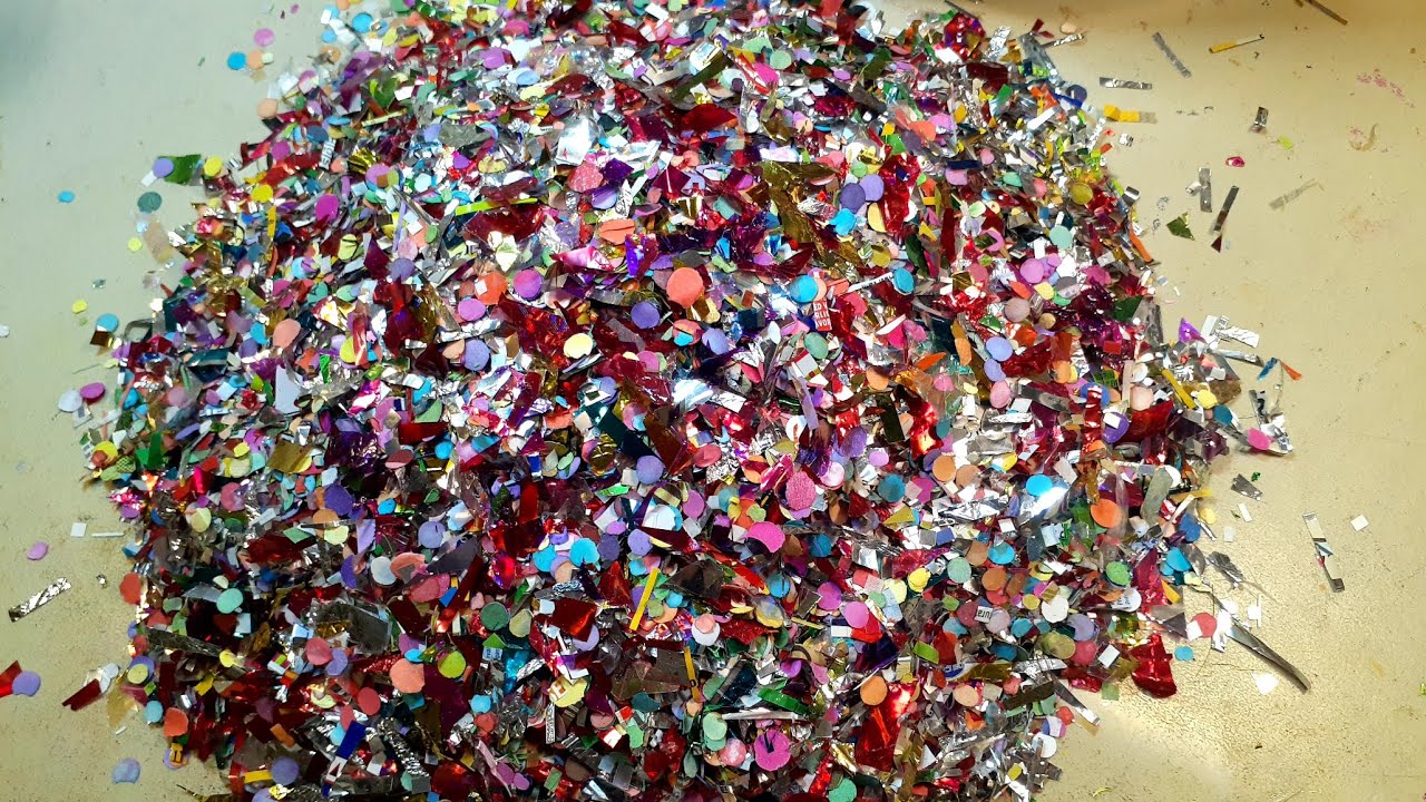 Como hacer confeti metálico /reciclado v # 125 #diy #reciclaje - YouTube