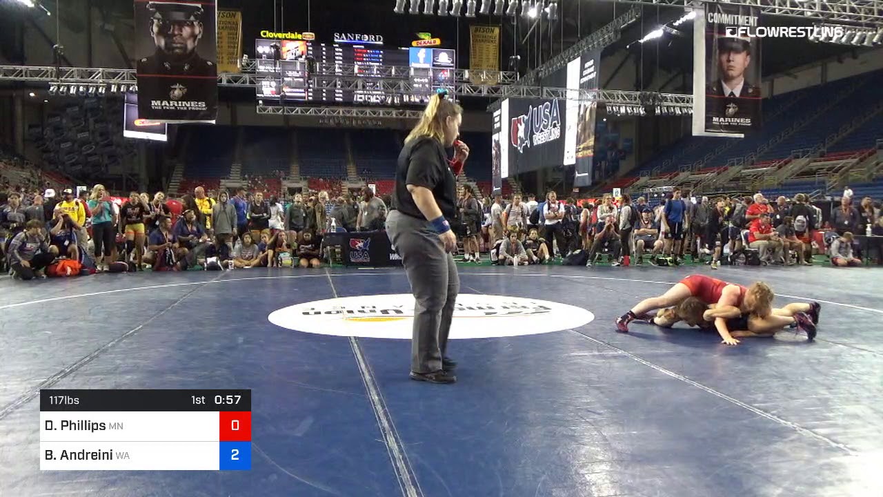 117 Lbs Cons 16 1 Darcy Phillips Minnesota Vs Bella Andreini Washington - YouTube