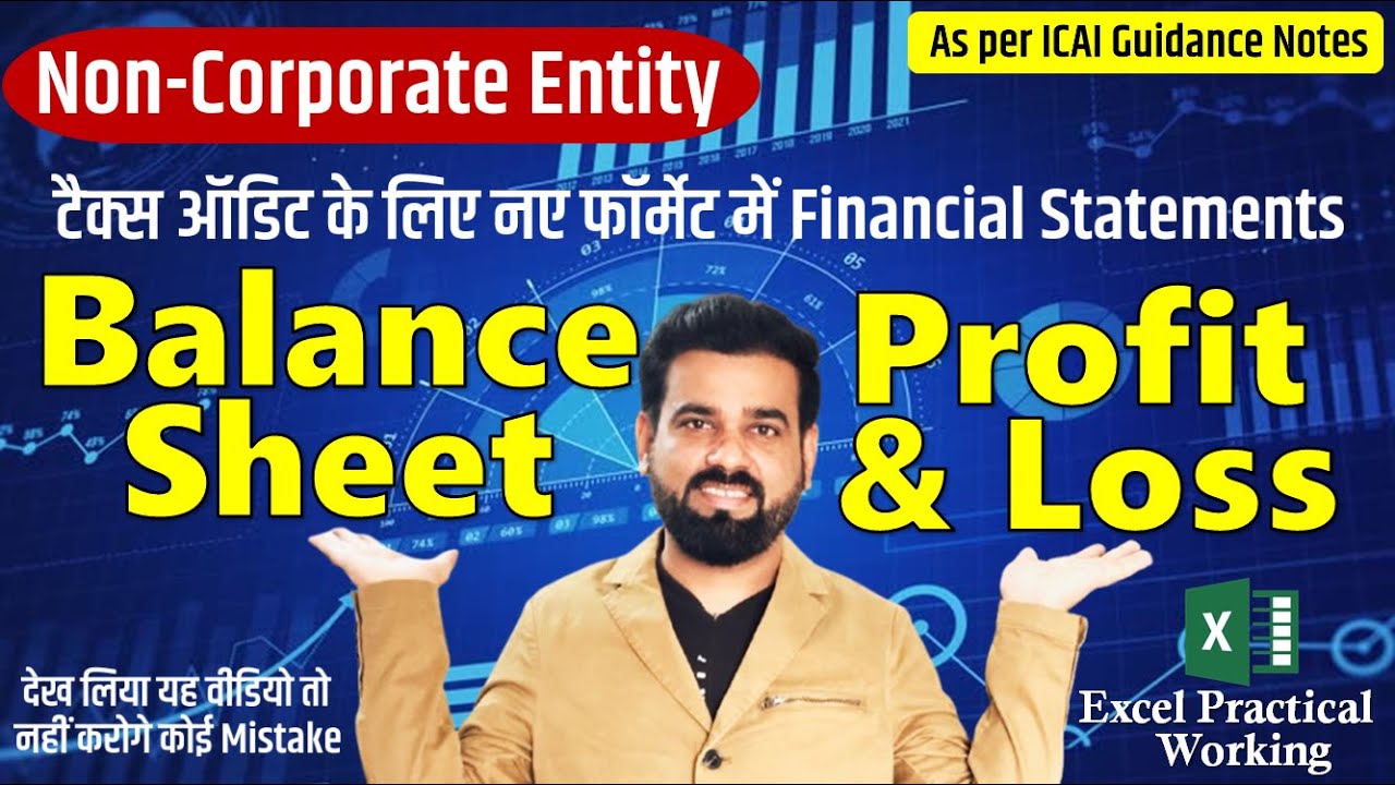 📑ICAI New Financial Statements Format | Non-Corporate Entities 💻Excel ...
