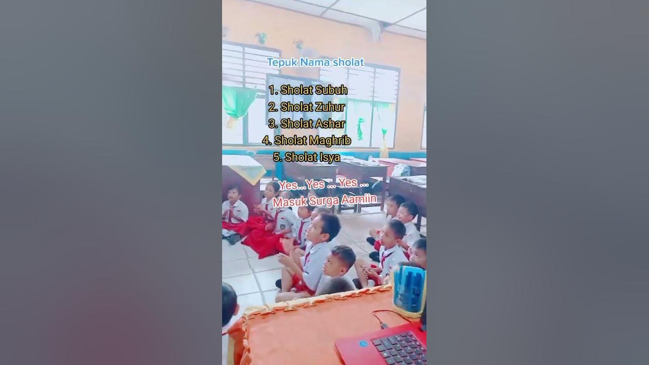 Kelas 2B belajar Nama Sholat - YouTube