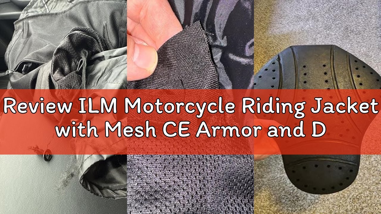 Review ILM Motorcycle Riding Jacket with Mesh CE Armor and Detachable ...