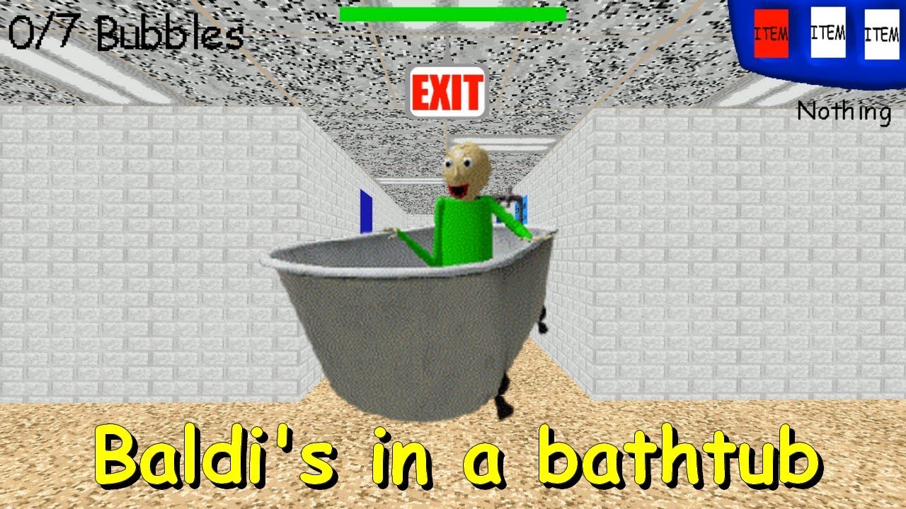 Baldi's in a bathtub - Baldi's Basics V.1.4.3 Mod - YouTube