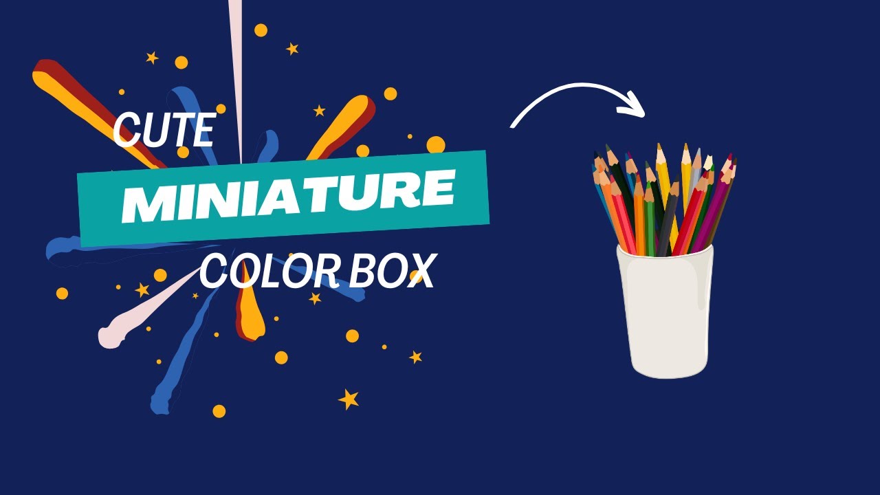 how to make miniature colours |mini colour box #miniture #video - YouTube