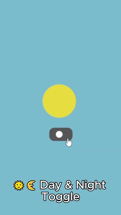 🌞🌜 Day And Night Toggle With Html And Css Coding Youtube