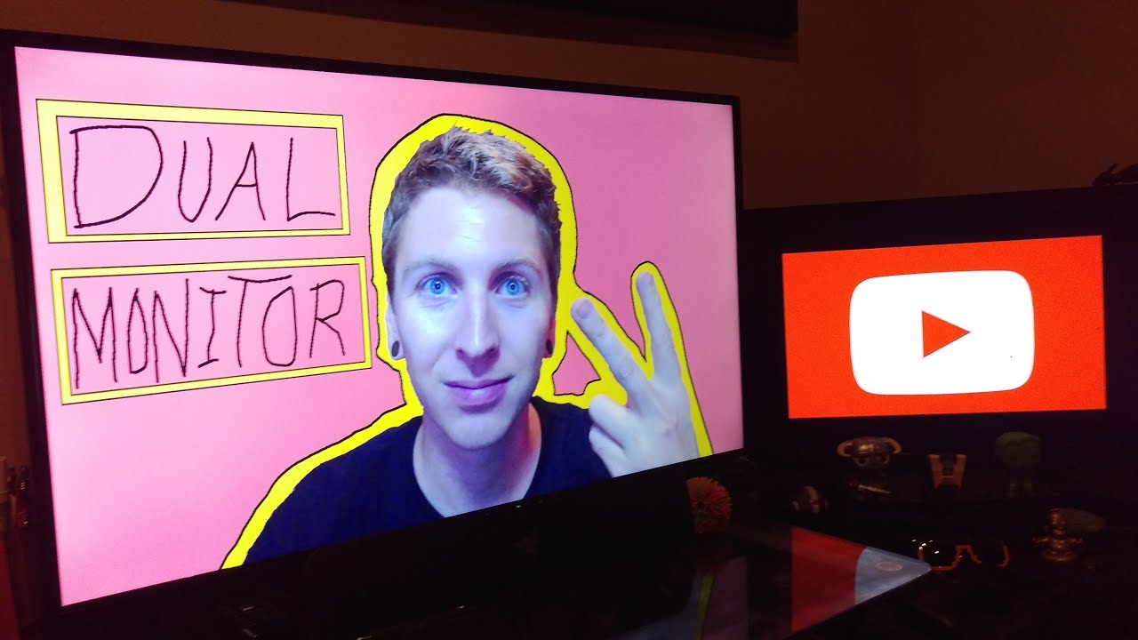 Dual Monitors. New studio set up! - YouTube