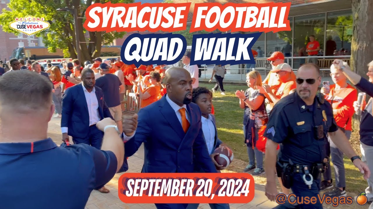 Syracuse University Football Team Quad Walk! - 'Cuse On The Quad' for ...