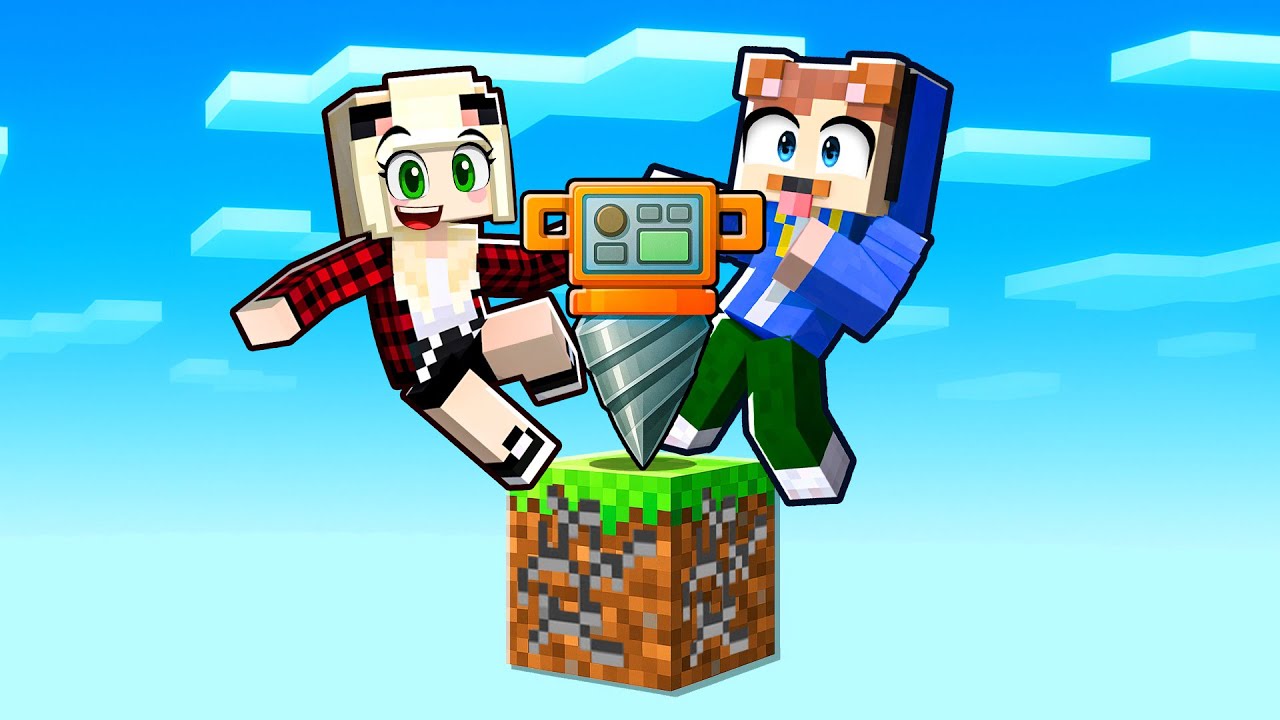 MINECRAFT 1 BLOCK ABER WIR BUDDELN! - YouTube