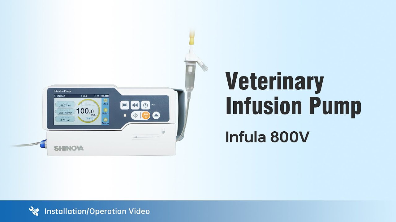 Shinova Veterinary - Installation & Operation for Veterinary Infusion Pump(Infula 800V) - YouTube