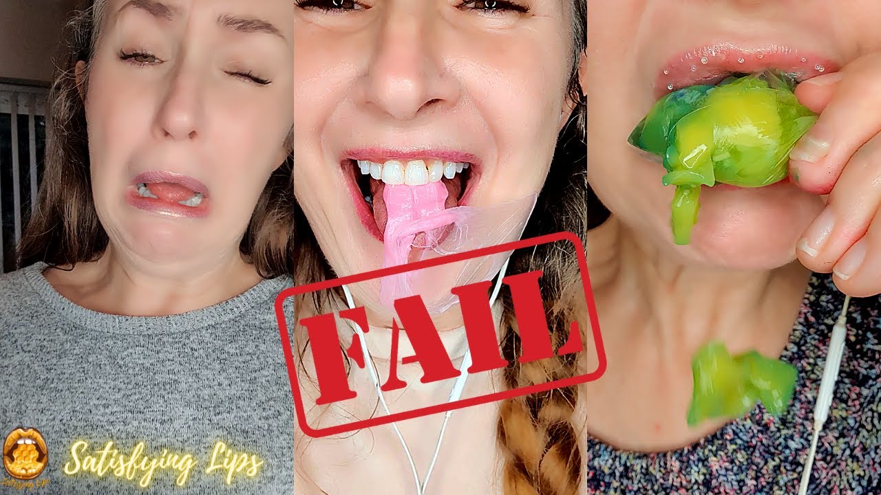 SATISFYING LIPS FUNNY MUKBANG FOOD EATING BLOOPERS FAILS (NOT ASMR) 먹방 ...