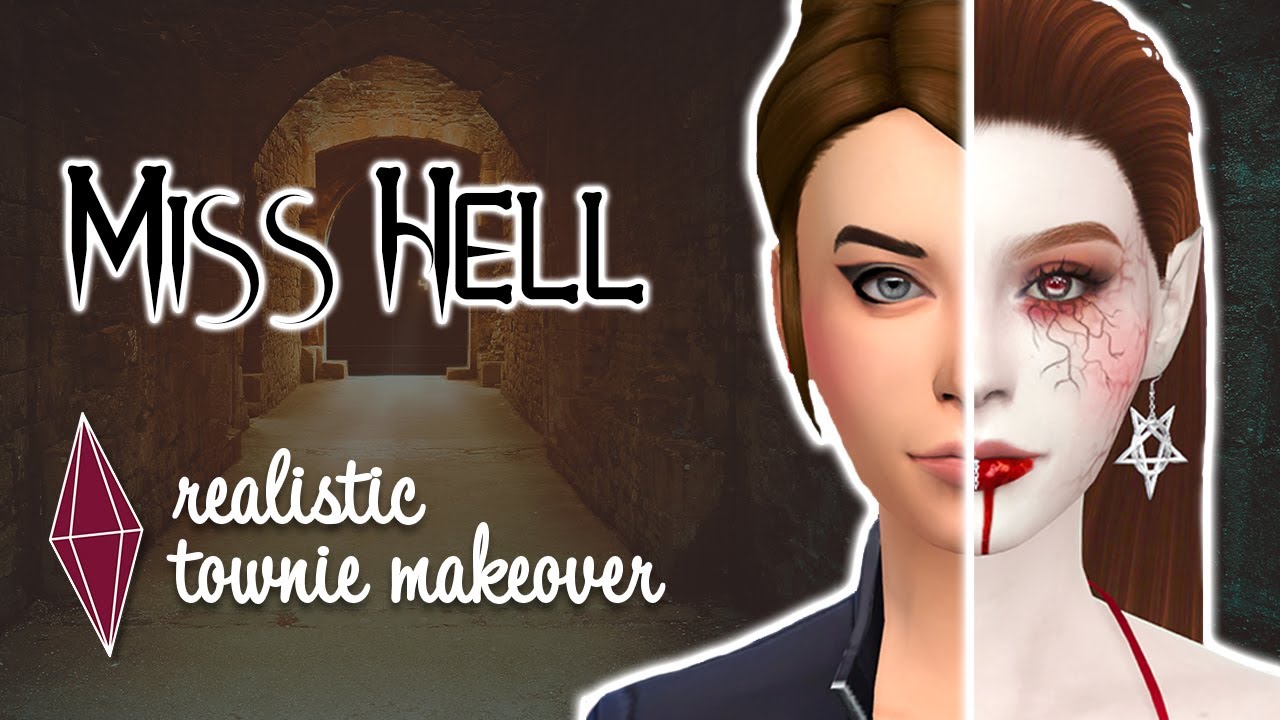Realistic Townie Makeover - Miss Hell | Sims 4 CAS | Sims 4 Vampire ...