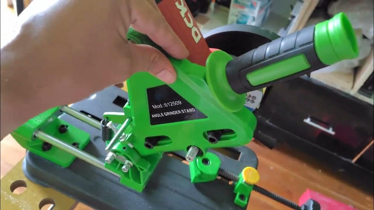Review Gerinda DCK KSM13-100 dan dipasang di stand gerinda - YouTube
