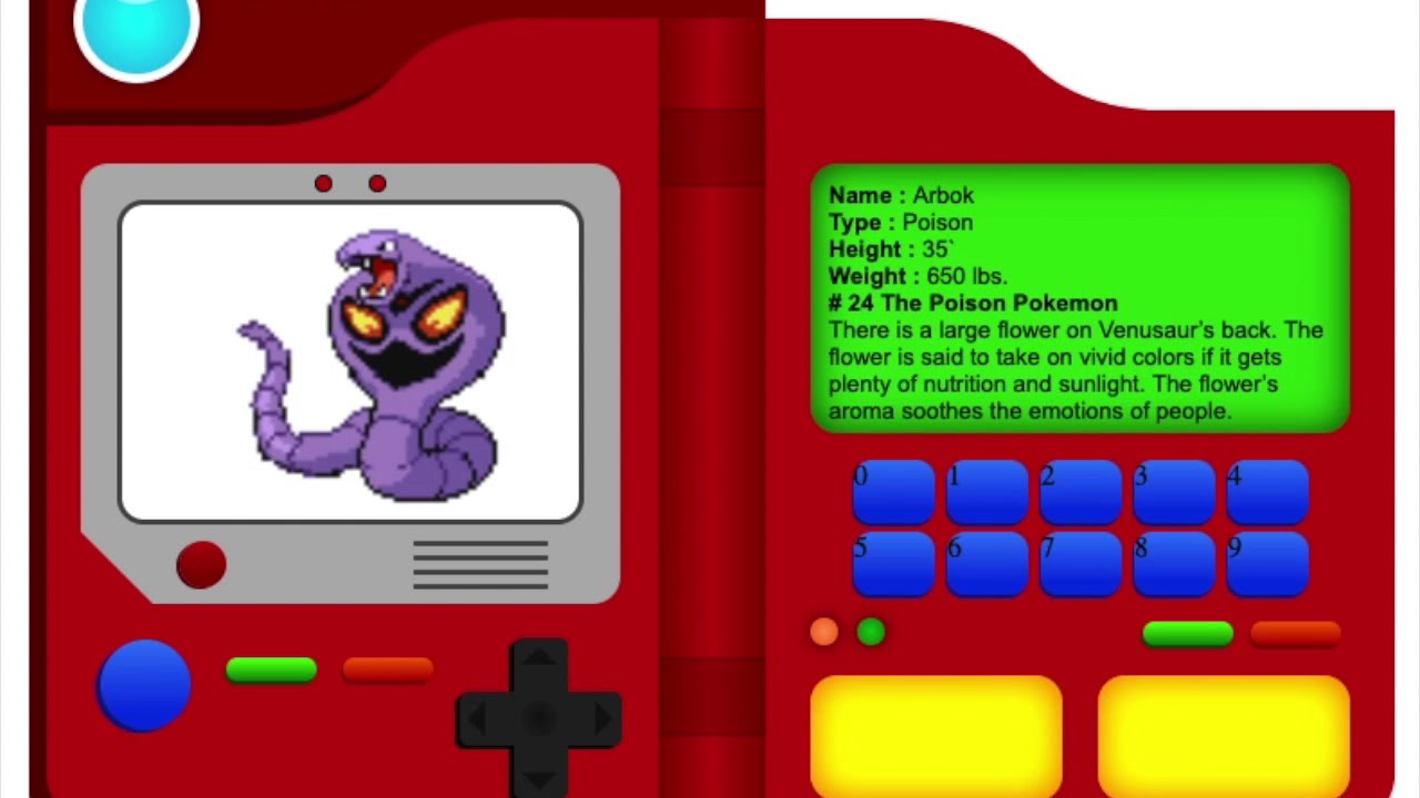 Pokemon Pokédex In Javascript Youtube