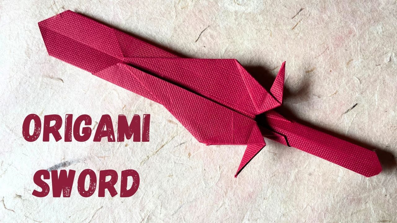 Easy Origami Sword Step by Step Tutorial | How to Make a Paper Sword ...