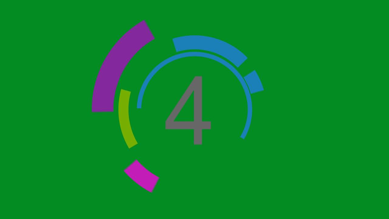 Number Countdown Timer Animation Green Screen - YouTube