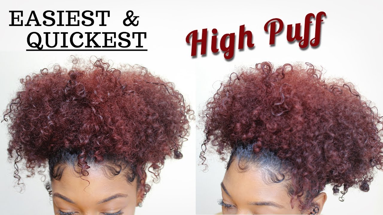 SUPER EASY MEGA HIGH PUFF ON NATURAL CURLY HAIR ( Stretch Any Hair ...