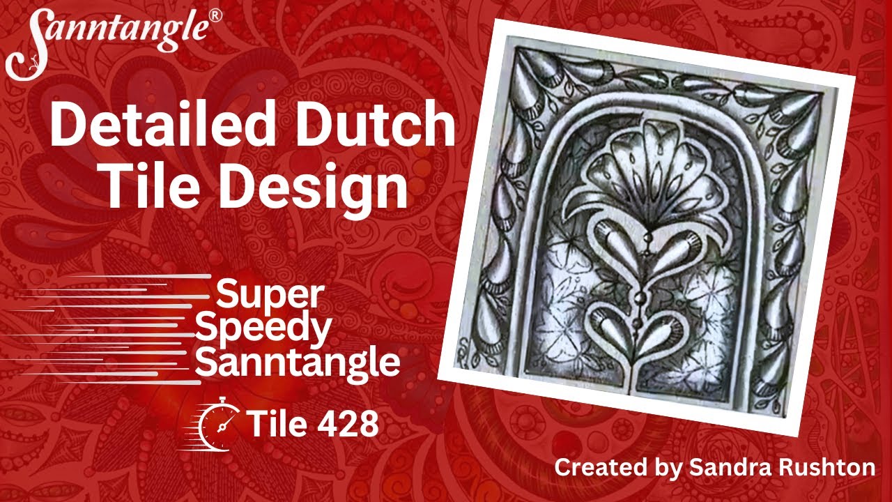 Detailed Dutch Tile Design - Super Speedy Sanntangle Tile 428 - YouTube