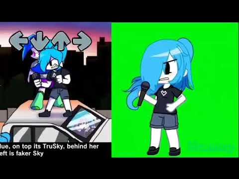 vs Faker sky//Mask off song//Skyverse mod+Scrapped content//FNF x Gacha club - YouTube