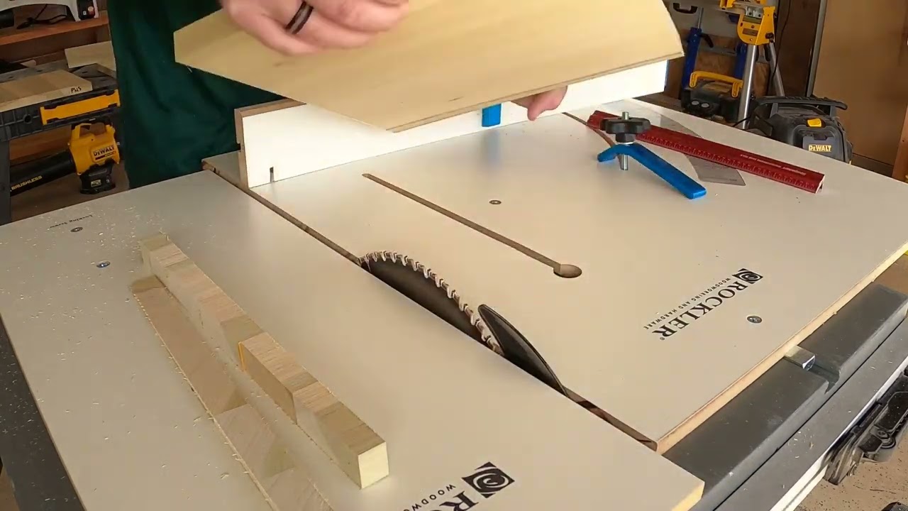 Using the @Rockler Woodworking and Hardware cross Cut sled to - YouTube