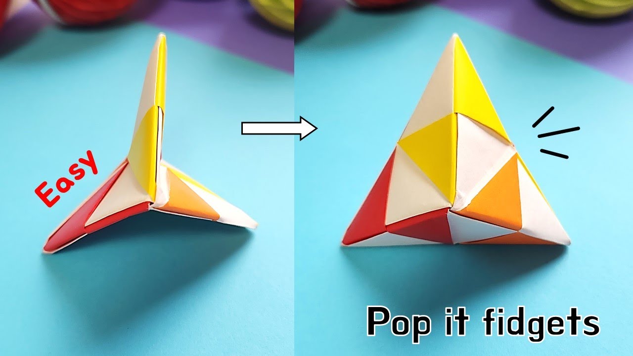 Paper Triangle Cube | Antistress Paper Toy | Pop It Fidget - YouTube