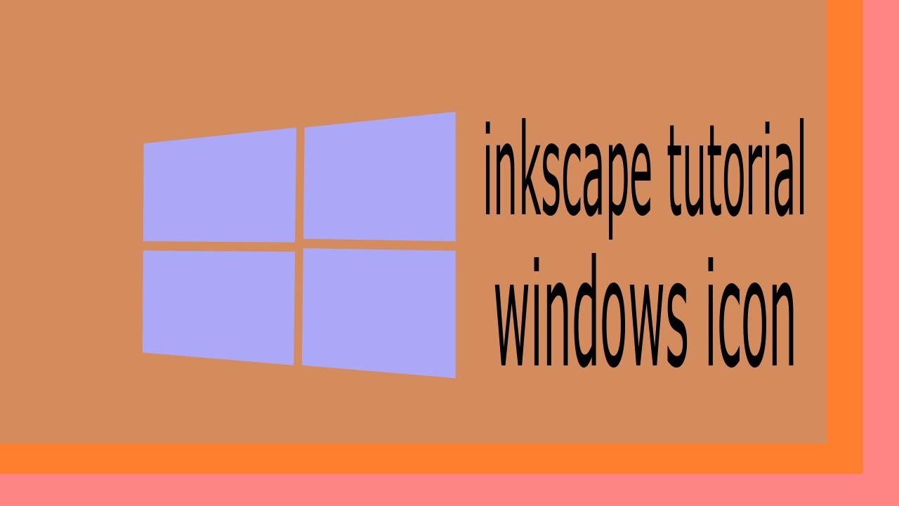 inkscape tutorial : windows logo | how to make window logo - YouTube