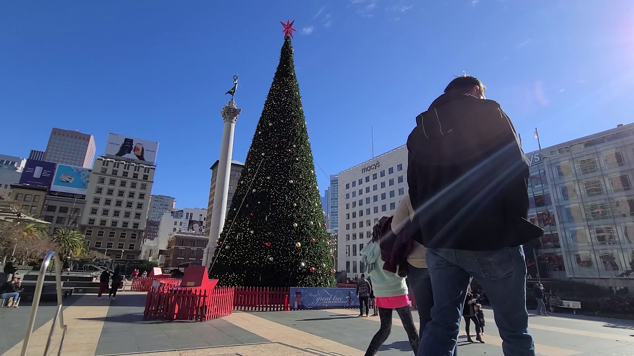 San Francisco Union Square Macy's Christmas Tree 12/27/2020 - YouTube