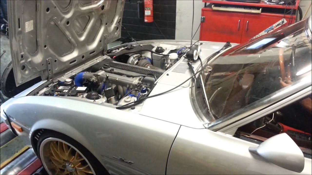 Mazda RX7 S3 with stock Toyota 1JZ engine & Precision Turbo on E85 ...