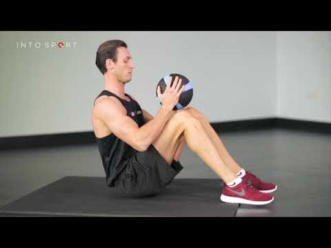 Seated Russian Twist Feet On Floor - Fitness Gym Training